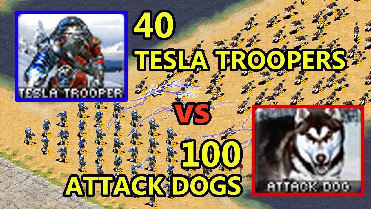 Tesla Troopers vs Dogs [Same Cost] - Red Alert - YouTube