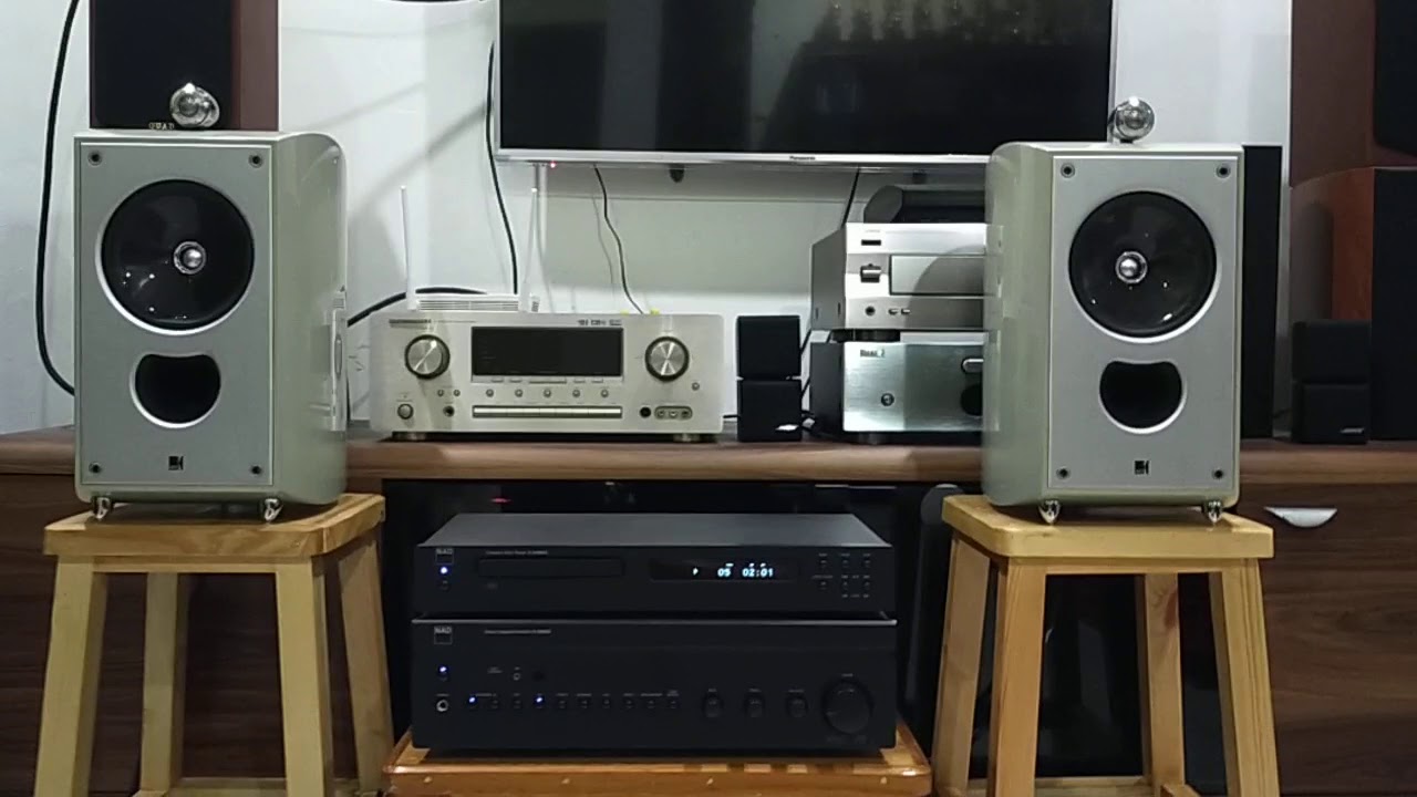 CD player NAD C515BEE, integrated amp NAD C356BEE & Kef - YouTube