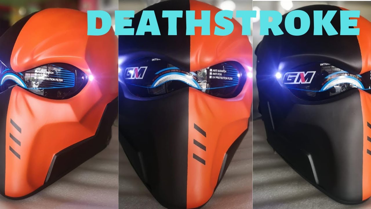 Deathstroke Custom Helmet For Motorcyclist - YouTube