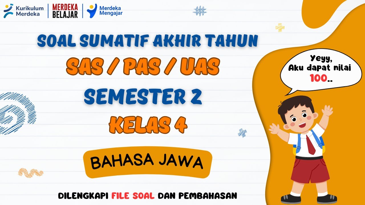 Soal SAS Bahasa Jawa Kelas 4 Semester 2 Kurikulum Merdeka - YouTube