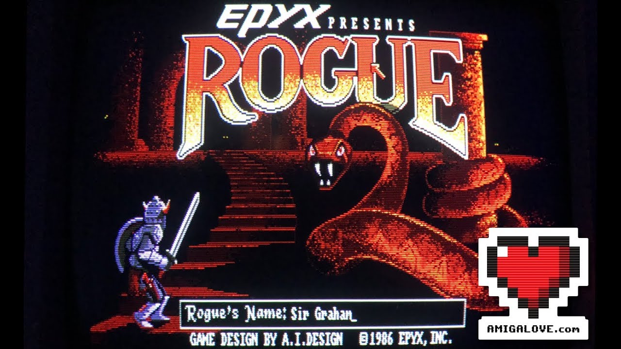 Epyx Rogue Amiga Game: How to Play - YouTube
