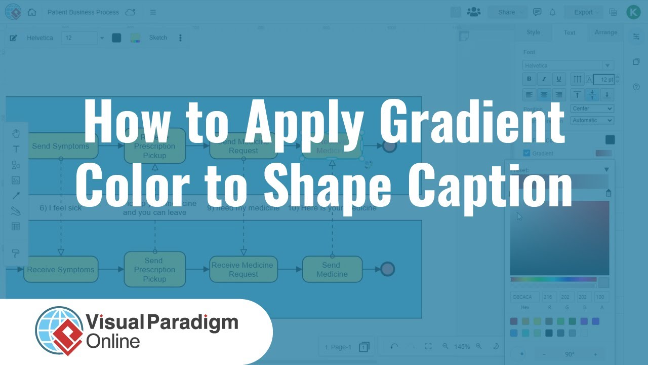 How to Apply Gradient Color to Shape Caption - YouTube