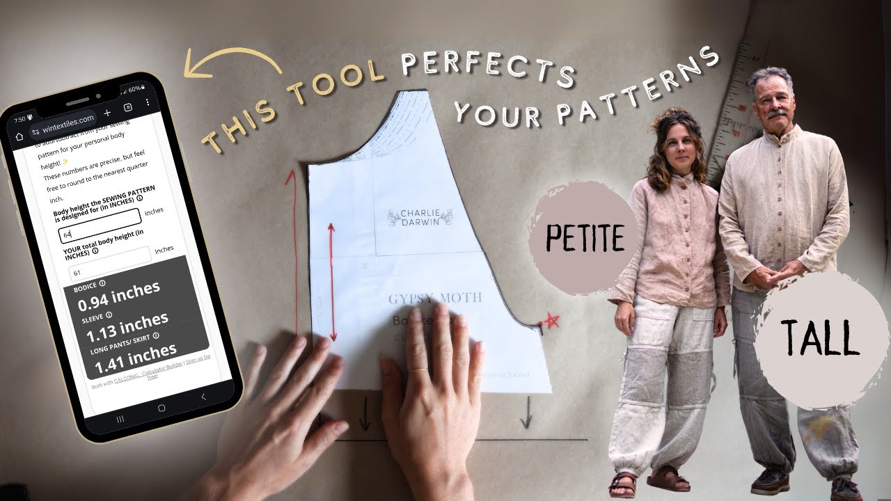 Customize your sewing patterns by HEIGHT - This tool makes it SO EASY ...