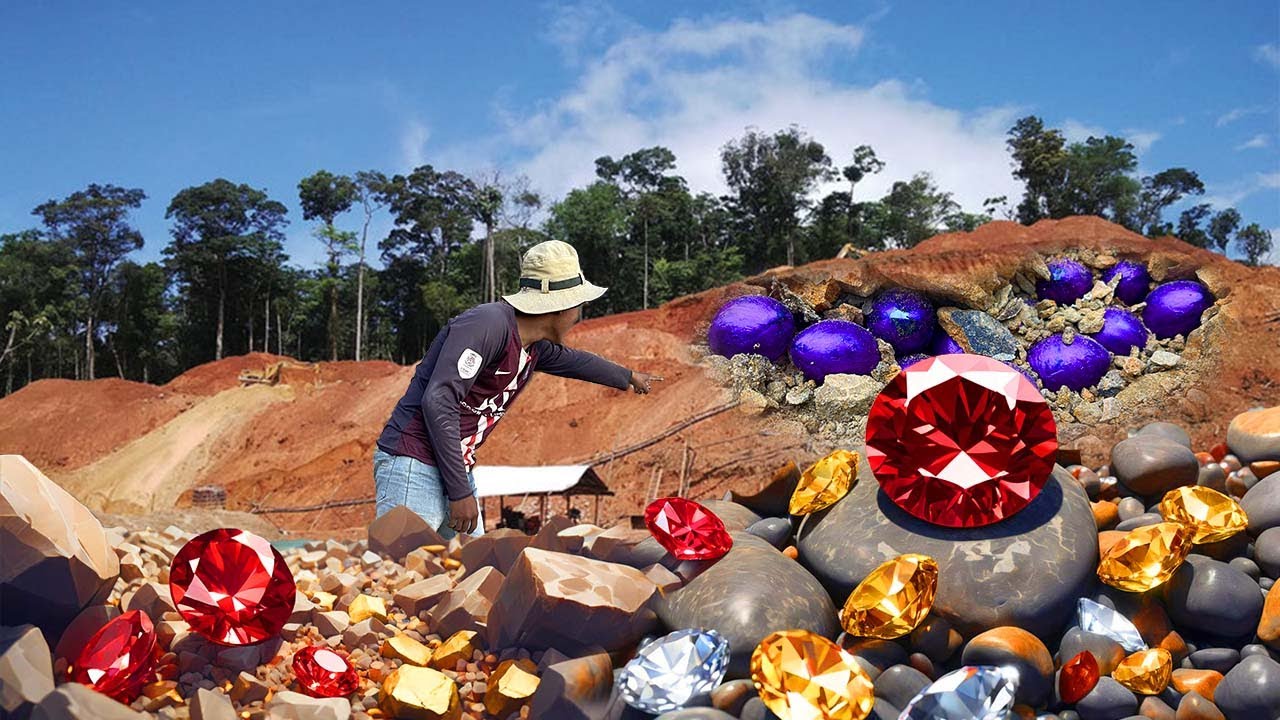 Gem: The boy discovered several precious crystal stones on a piece of ...