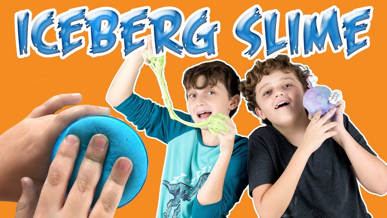 DIY Iceberg Slime and Soufflé Slimes! Easy recipe to make VIRAL domed ...