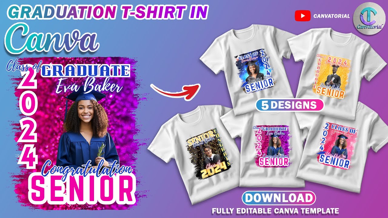 EASY CANVA GRADUATION T-SHIRT DESIGN I STEP BY STEP CANVA TUTORIAL ...