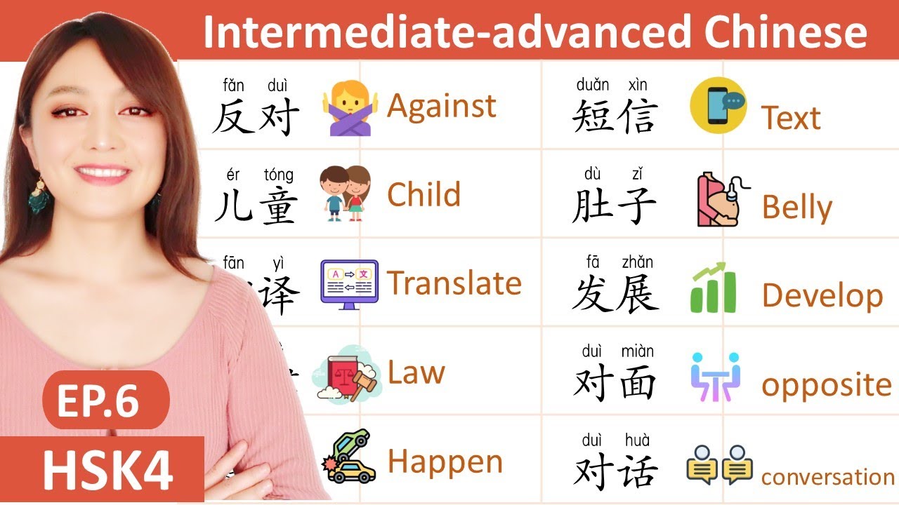 EP.6 Intermediate-advanced Chinese , HSK4 level words and sentences ...