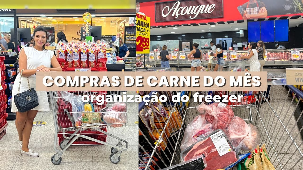 Compras de Carnes do Mês 🥩 | Gastei menos de 300 reais! Como organizar ...