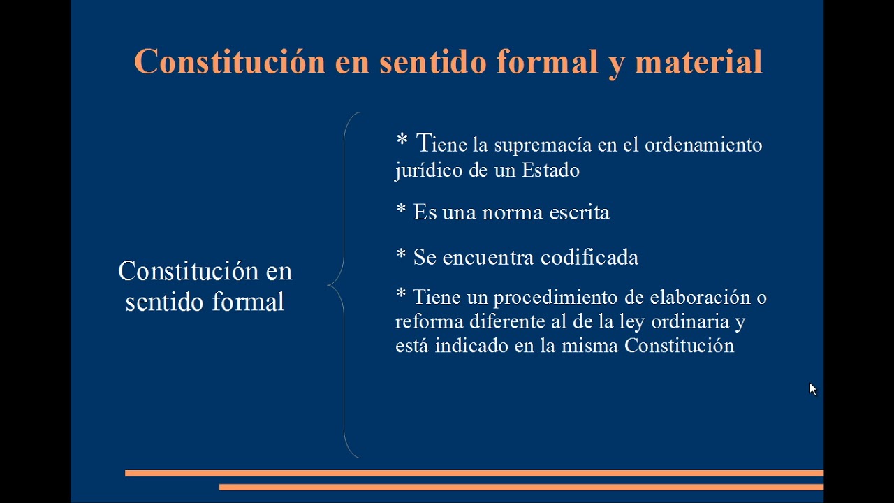 Constitucion en sentido formal y en sentido material - YouTube
