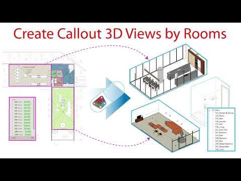Revit Dynamo #8.20 Function - Create Callout 3D Views by Rooms - YouTube