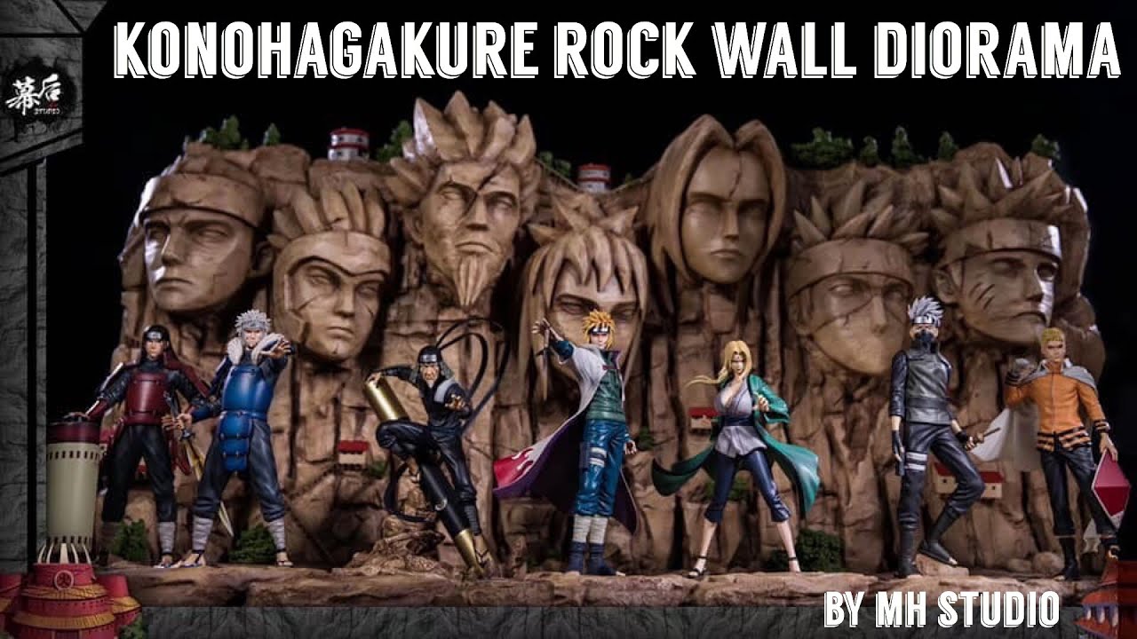 MH Studio - Konohagakure Rock Wall Diorama (Hokage Wall Resin) - YouTube