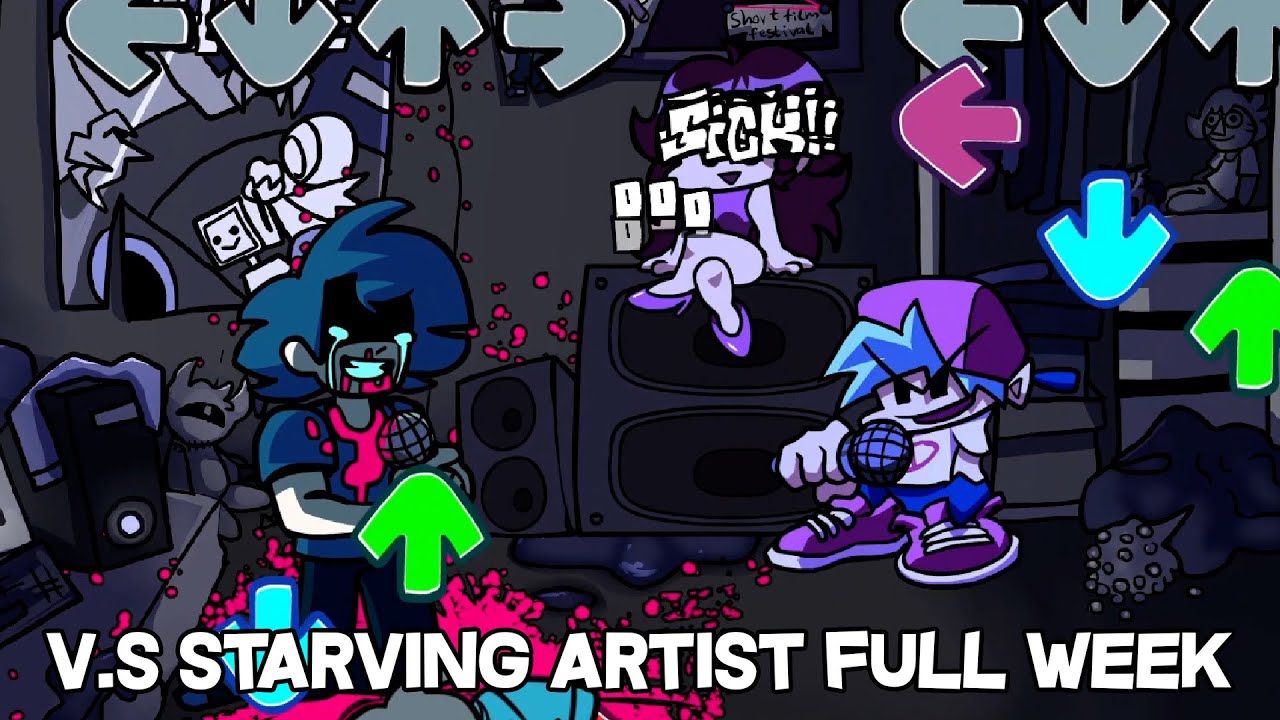 V.s Starving Artist Full Week Friday Night Funkin Mod Showcase (Normal ...