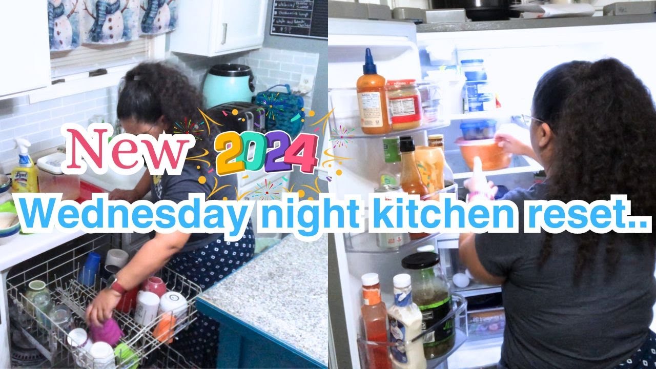 Midweek cleaning motivation// New 2024 Wednesday night kitchen reset ...