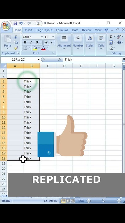 Trick for Replicating Data in Excel - YouTube