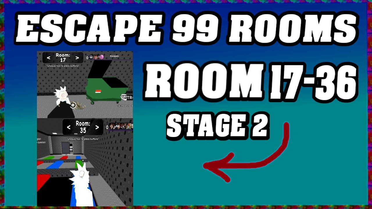 ROOM 17-36 Stage 2 ESCAPE 99 ROOMS Roblox Walkthrough [Full Guide English] 🗝️ - YouTube