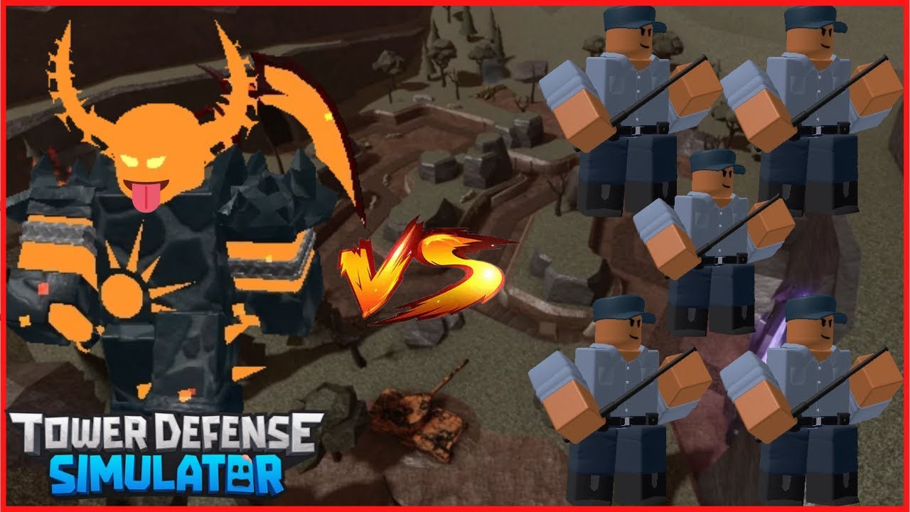 Warden VS Molten Boss Tower Defense Simulator - YouTube