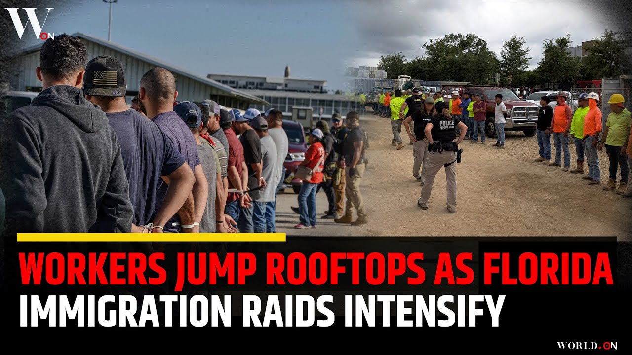 Florida ICE Raids: Workers Jump Rooftops to Escape Arrests - YouTube