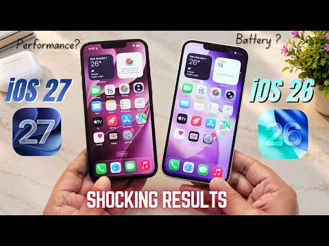 iOS 27 Vs iOS 26 on iPhone 13 - Speed Test, 100+ Features, Battery, Comparison, Performance,  ✅
