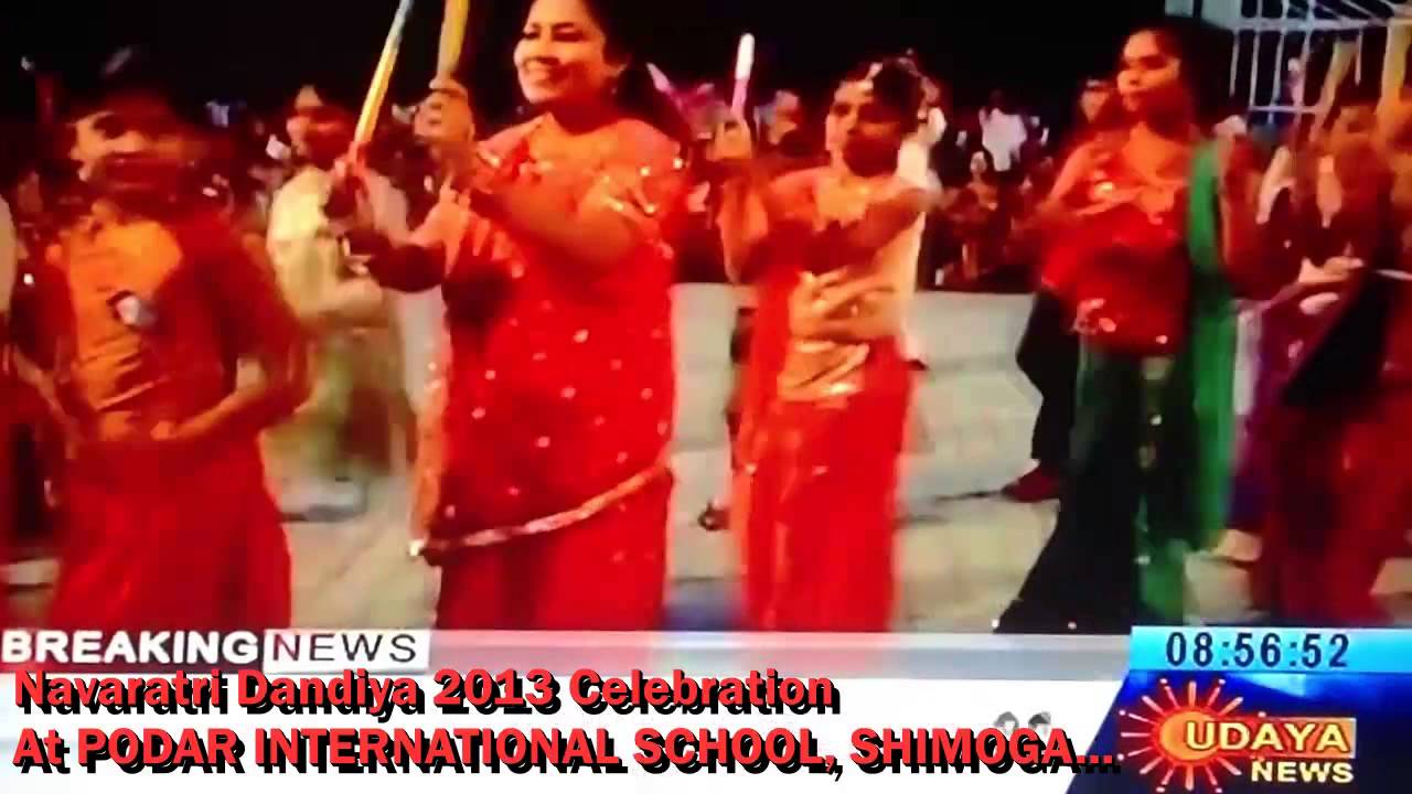 Podar International Shcool, Shimoga - Dandiya 2013 Celebration - YouTube