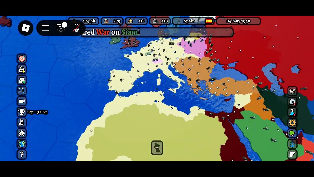 Playing as Spain in Conquer Europe WW2 (World map) in @Roblox - YouTube