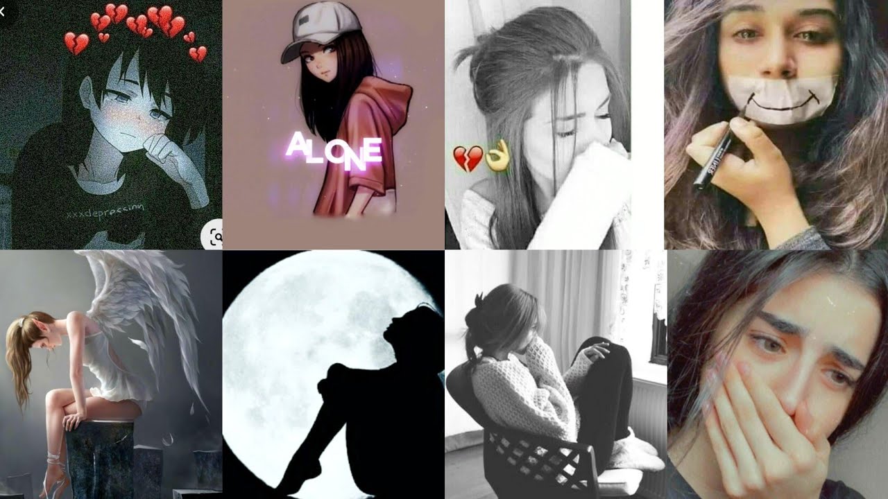 sad dps for girls || sad whatsApp dp|| whatsApp dp for girls - YouTube