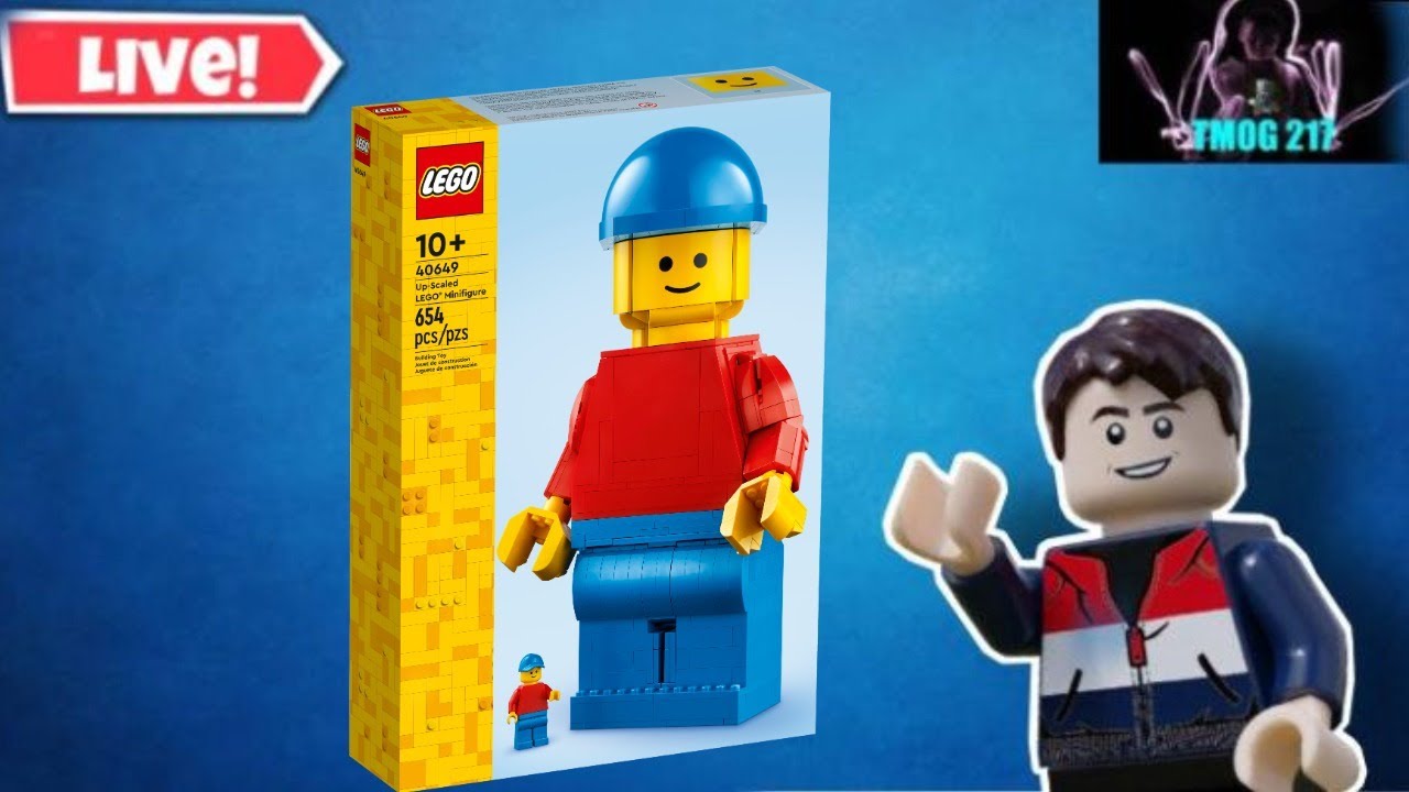LEGO up-scaled lego minifigure LIVE build - YouTube