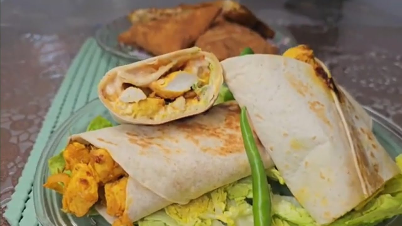 Chicken wrap and chicken bread crumbs sandwich 🥪 - YouTube