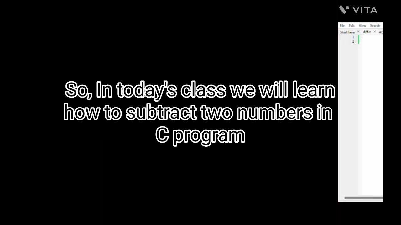 session #3 subtract in c program #code #youtube #videos #coding #program - YouTube
