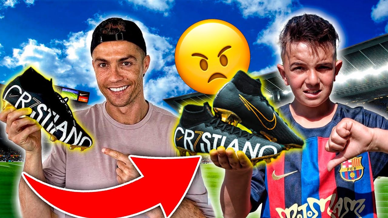 LESIONÉ a la NIÑA MESSI con las BOTAS de CRISTIANO RONALDO! (no ...