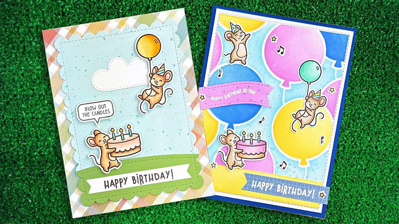 Intro to Birthday Mice + 2 cards from start to finish - YouTube