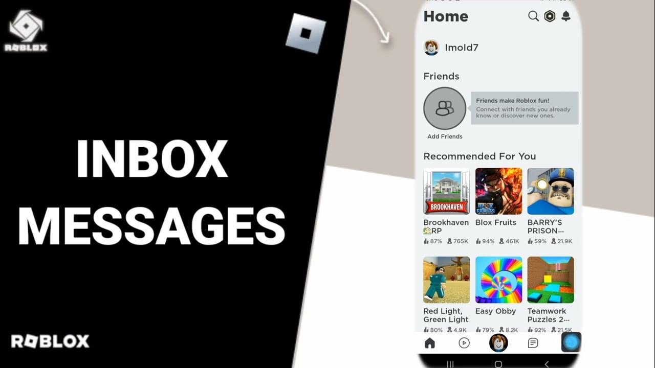 How To Find Inbox Messages To On Roblox App - YouTube