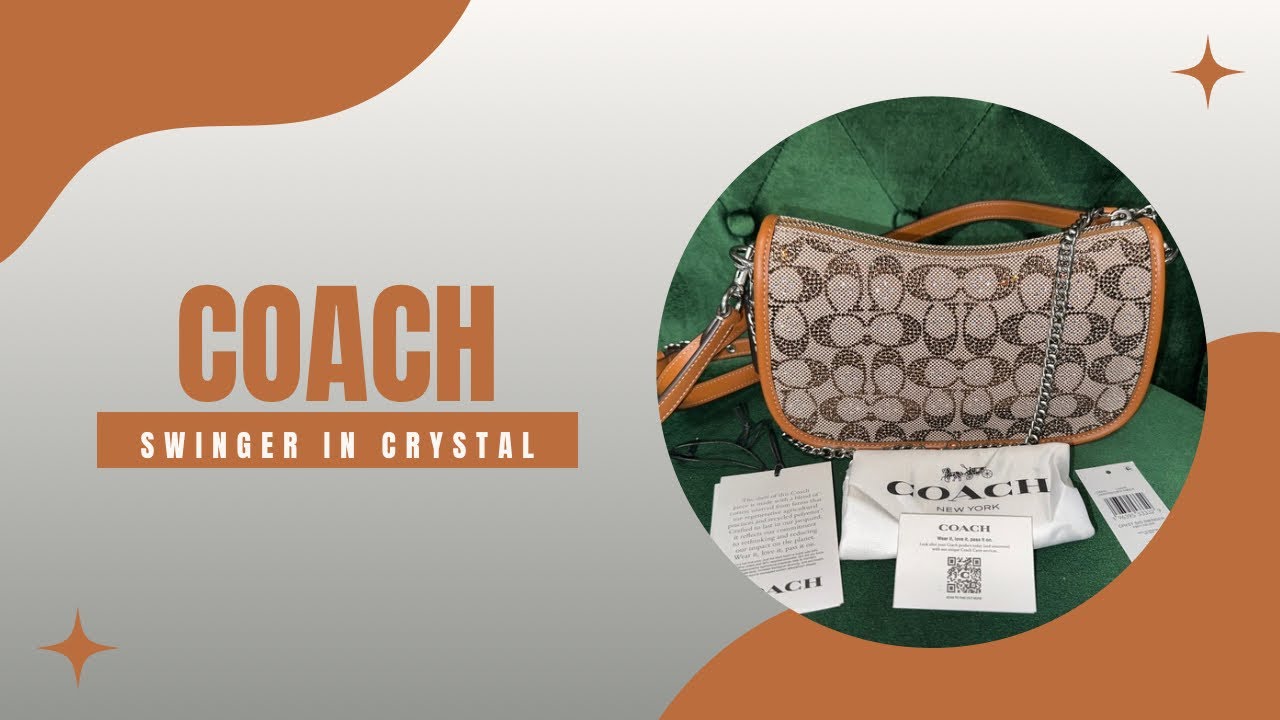 Coach Swinger In Crystal Signature Jacquard Unboxing - YouTube
