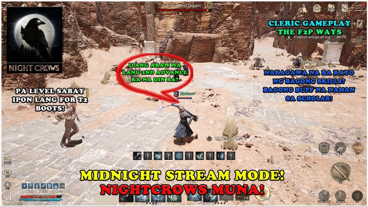 NIGHT CROWS - CLERIC GAME PLAY! PA LEVEL MUNA HABANG DI PA 2ND ADVANCE ...