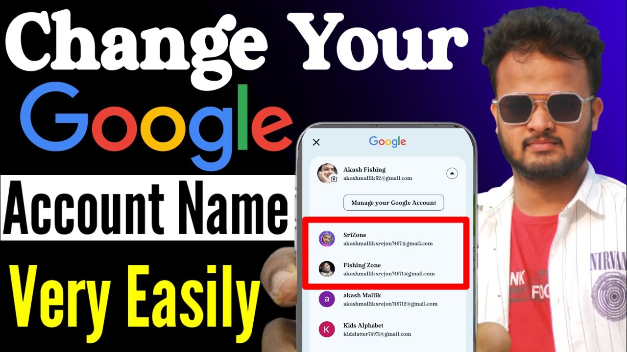 How To Change Gmail id or Google Account Name Easy & Fast 2024 | Change ...