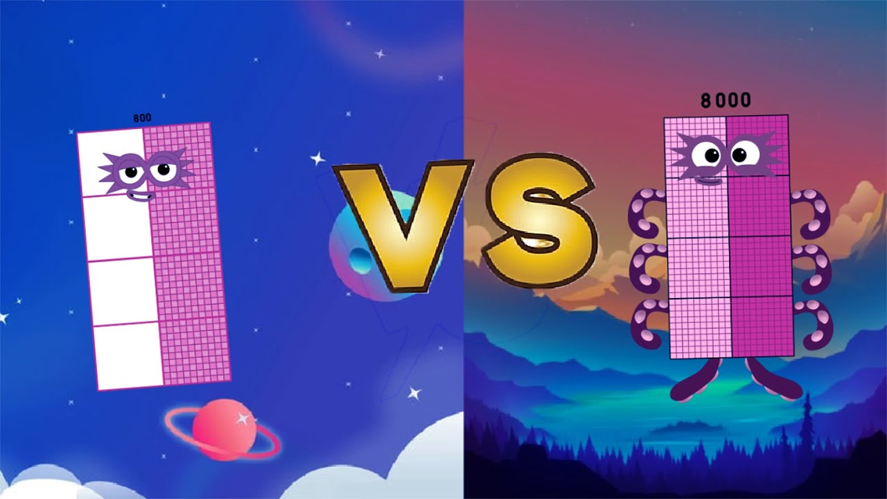 (Worldwide Premiere) Numberblocks Band (100 - 1000) Vs (1000 - 10000 ...