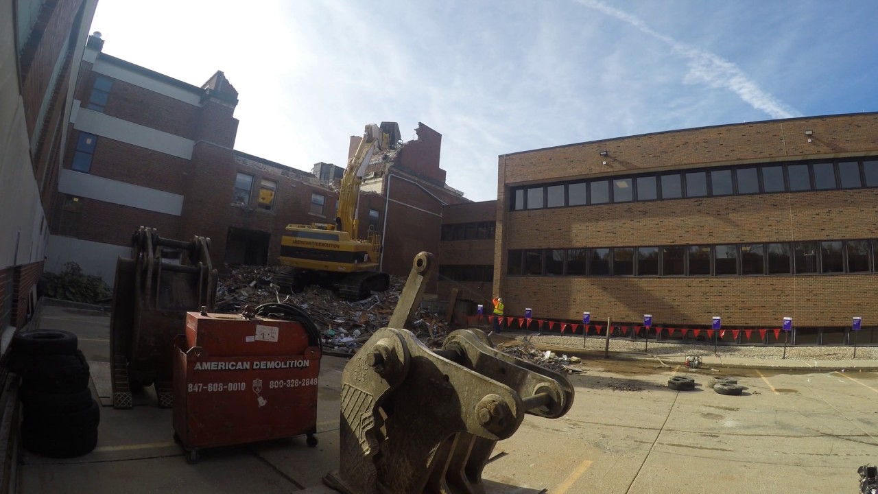Advocate BroMenn Medical Center 1913 Wing Demolition - Normal, IL - YouTube