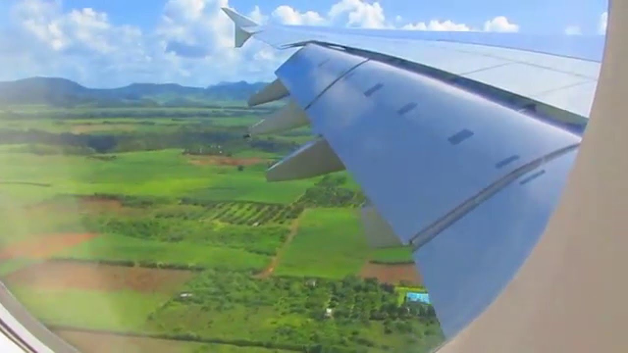 Landing in Mauritius Emirates A380-800 - YouTube