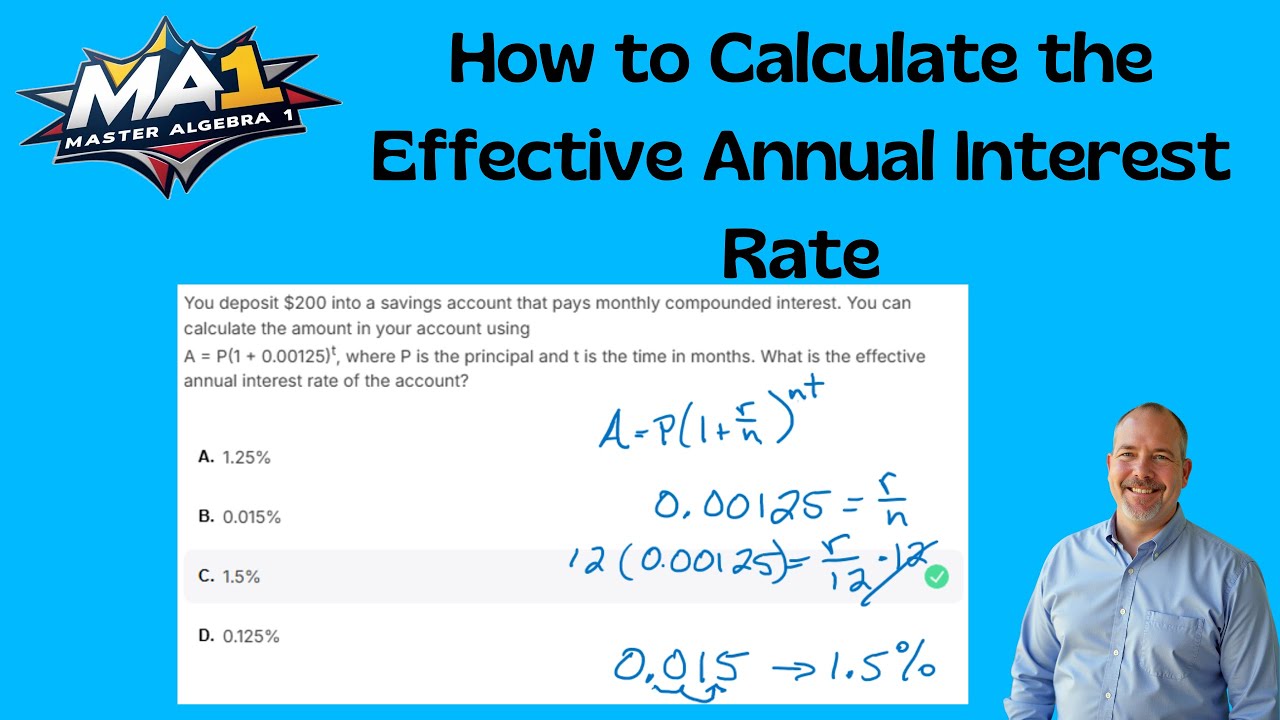 How to Calculate the Effective Annual Interest Rate (KT2Q28R) - YouTube