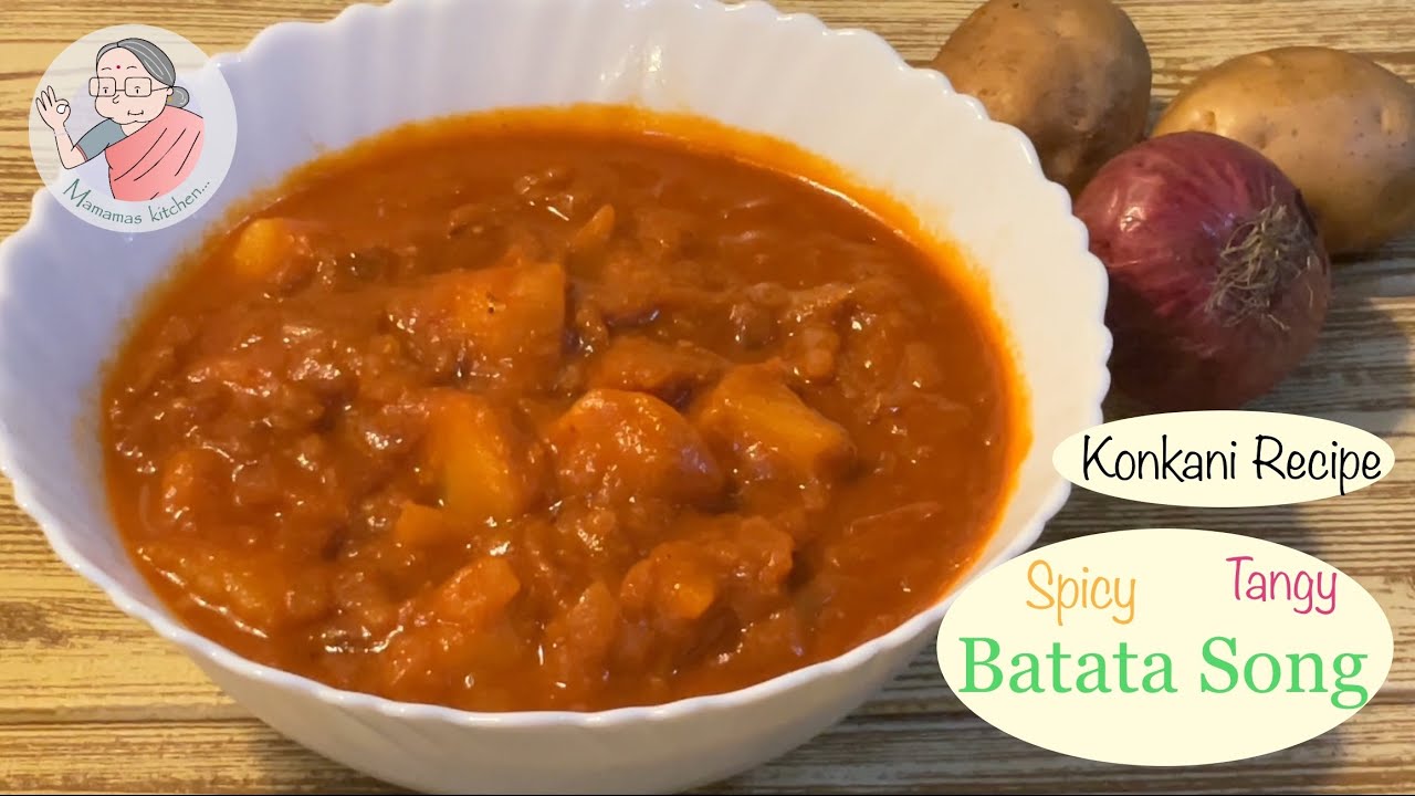 Batata Song | Batate Saung | Spicy Tangy Onion Potato Curry | Konkani ...