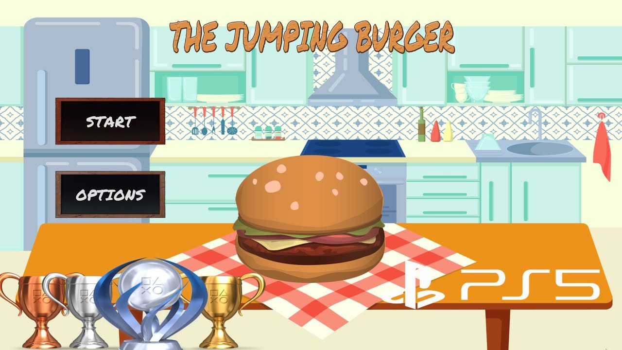 The Jumping Burger PS5 Easy 5 Minutes Platinum All Trophies Guide - YouTube