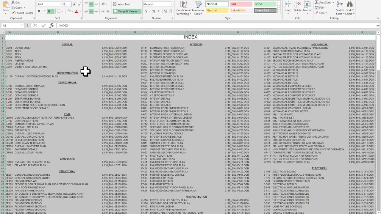 AECWS - Placing the Sheet Index on a MicroStation Sheet - YouTube