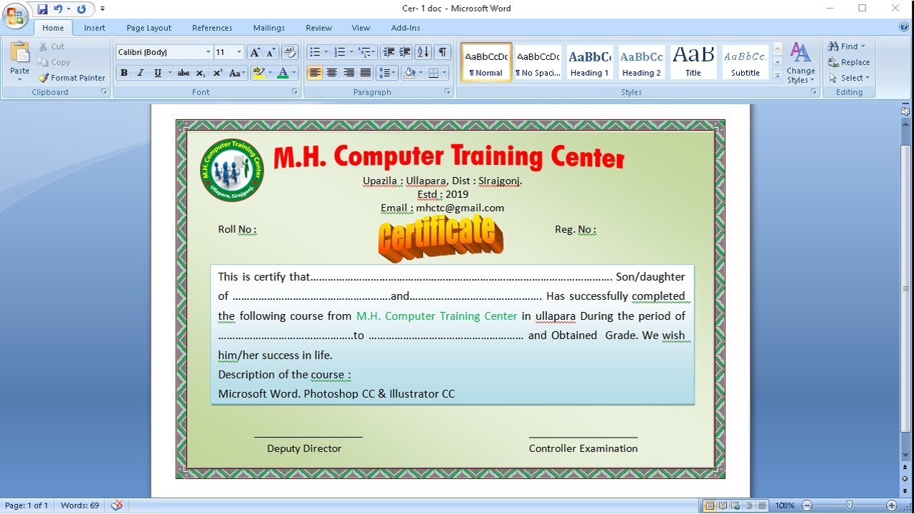 How To Make Certificate In Microsoft Word 2007 YouTube how-to-make-certificate-in-microsoft-word-2007-youtube