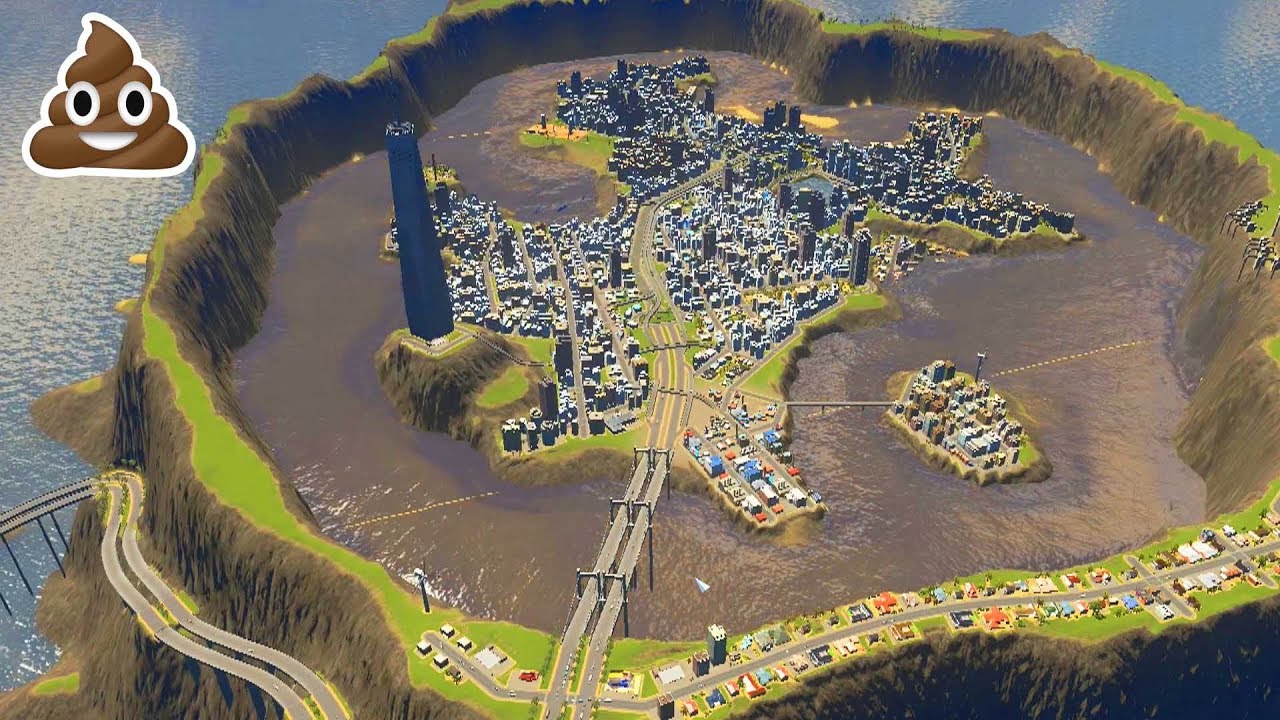 EXPERIMENT: DE MEGA POEP OVERSTROMING! - Poepdam #3 (Cities Skylines ...