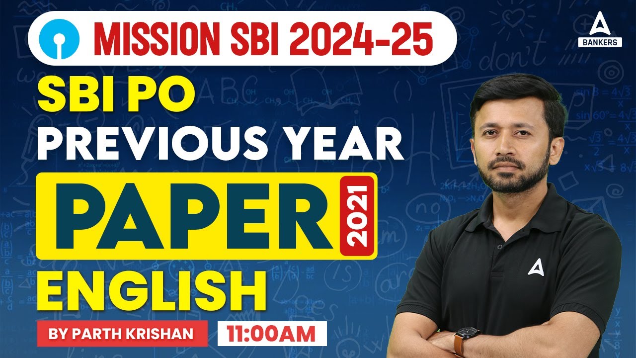 SBI PO English 2024 | SBI PO English Previous Year Question Paper 2021 ...