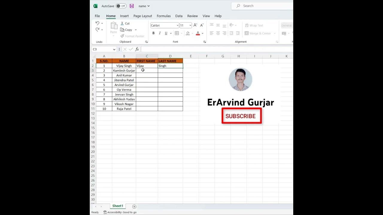 How To Separate Name And Cast In Excel Name Ko Alag Kese Kare excel how-to-separate-name-and-cast-in-excel-name-ko-alag-kese-kare-excel
