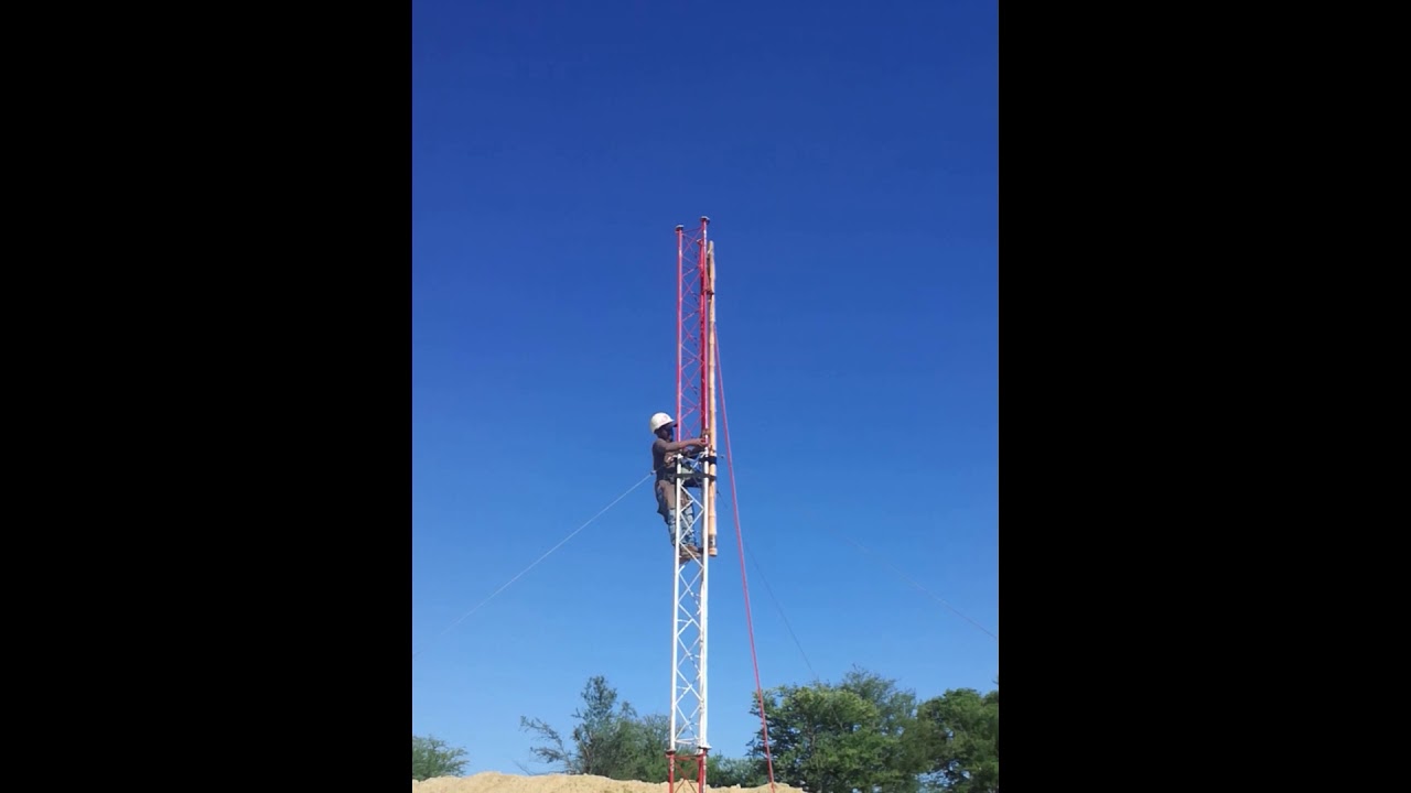 Guided Tower Construction without Crane - YouTube