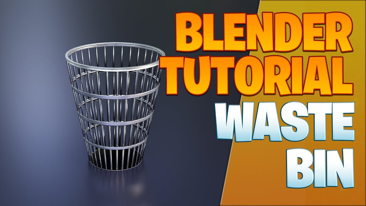 Modeling a waste bin - Blender Tutorial - YouTube