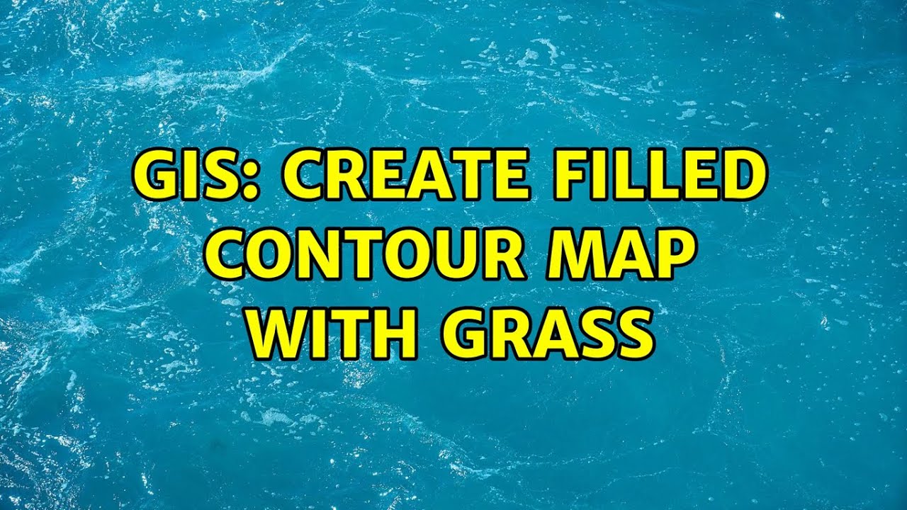 GIS: Create filled contour map with GRASS - YouTube