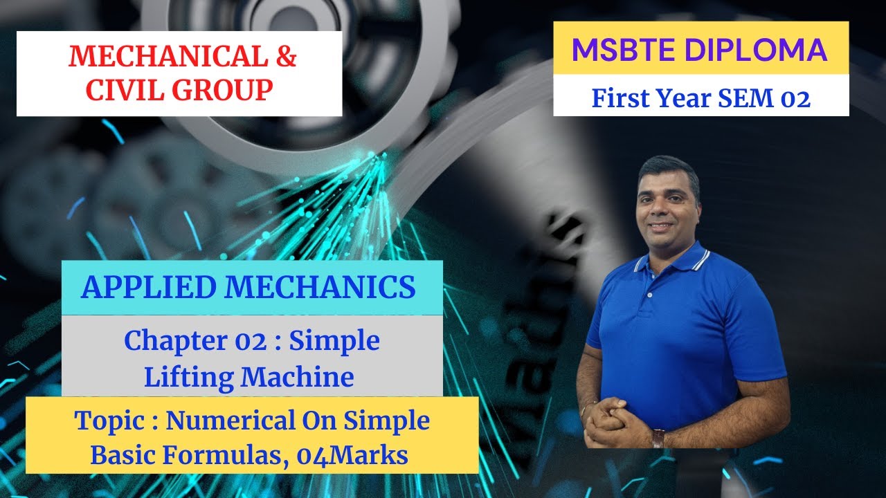 LEC 02/Applied Mechanics/Numerical On Simple Lifting Machine/msbte ...