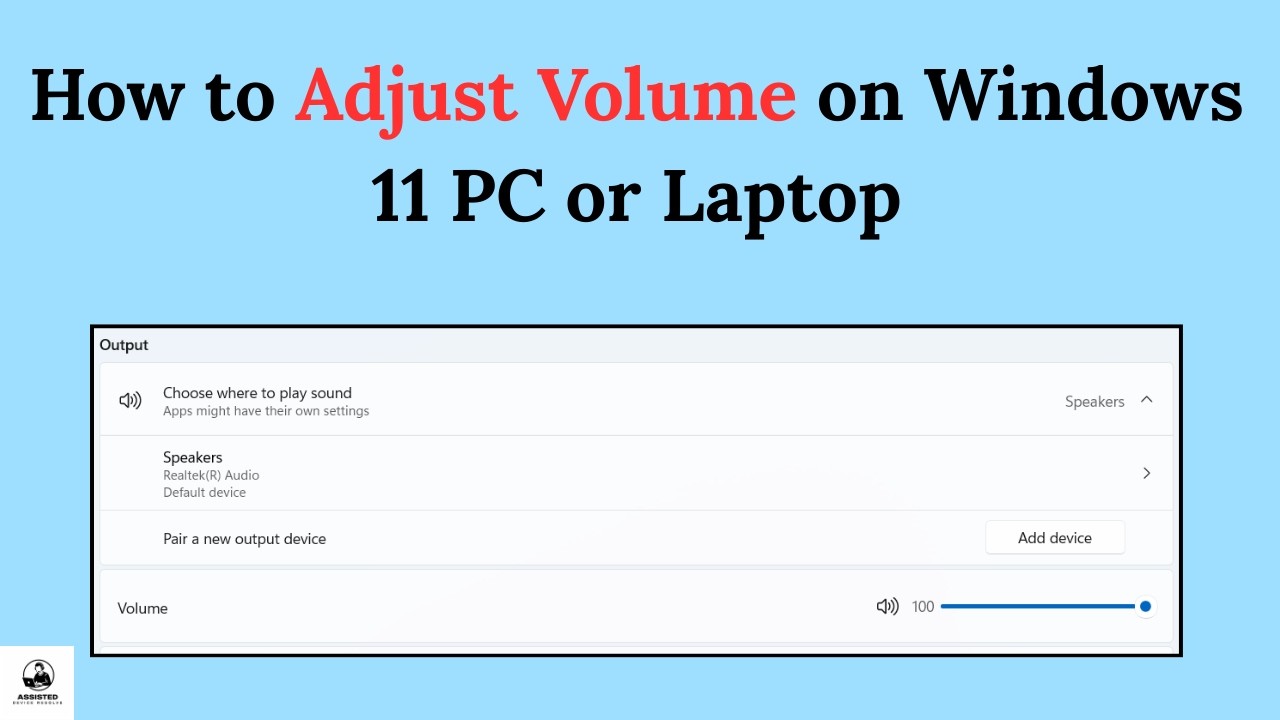 How to Adjust Volume on Windows 11 PC or Laptop - YouTube